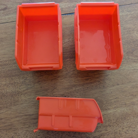 Storage & Organization | Set Of Seven Orange Storage Bins | Poshmark